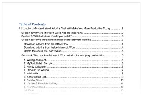 make a word table of contents in 7 easy steps goskills