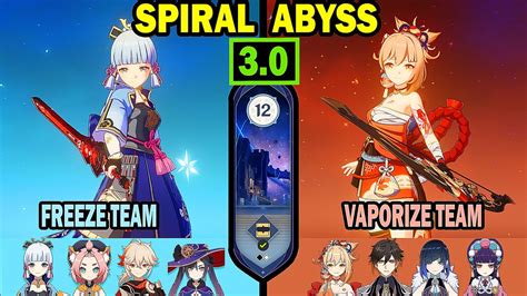 Ayaka Freeze Yoimiya Vaporize Team Sumeru Spiral Abyss Floor 12