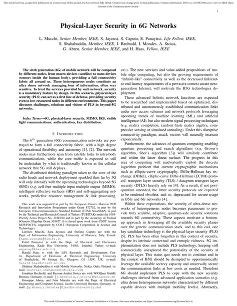 pdf physical layer security in 6g networks