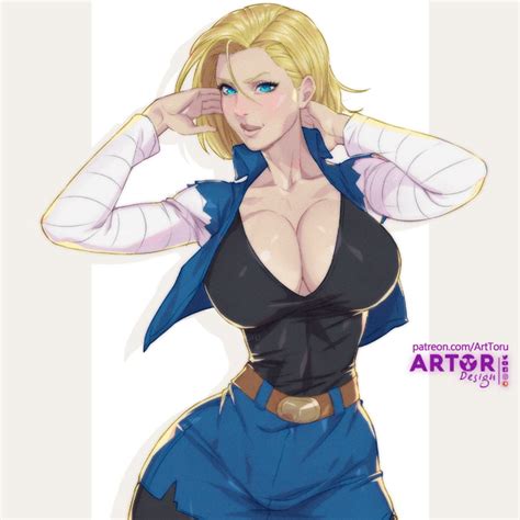 Rule 34 1girls Android 18 Animated Arttoru Blonde Hair Blue Eyes Cameltoe Cleavage Curvy
