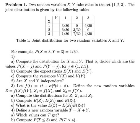 solved problem 1 two random variables x y take value in the