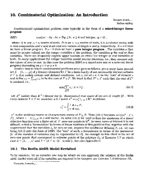 pdf combinatorial optimization an introduction dimitris alevras