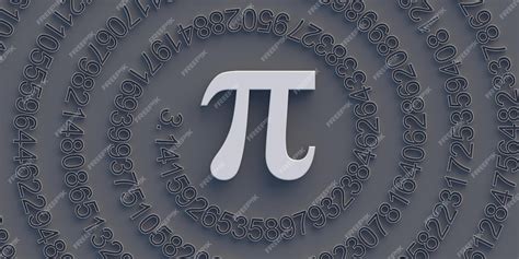 premium photo pi symbol and number digits greek letter mathematical sign and decimal sequence