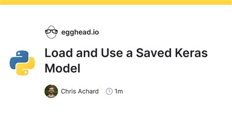 load and use a saved keras model
