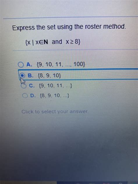 solved express the set using the roster method {x xen