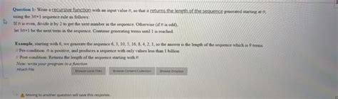 solved question 1 write a recursive function with an input