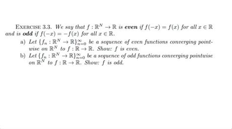 solved exercise 3 3 we say that f rn→r is even if