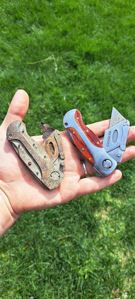 My Son Dug Up A Utility Knife In Our Backyard That Is The Exact Same One As My Own R