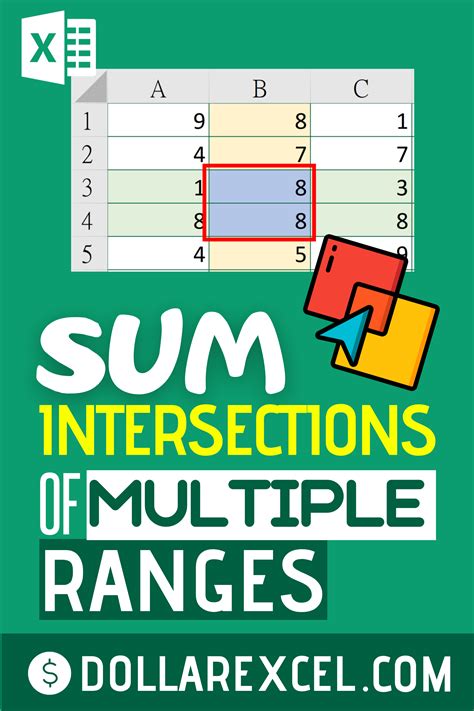 how to sum intersections of multiple ranges excel sum multiple excel