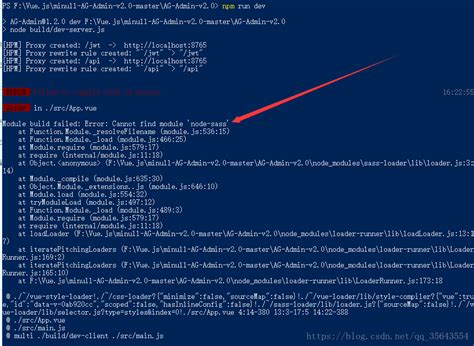npm run dev 启动vue时出现error in cannot find module node sass 程序员大本营