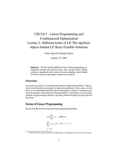 lecture 2 pdf linear programming time complexity
