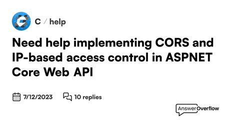 Need Help Implementing Cors And Ip Based Access Control In Aspnet Core Web Api C