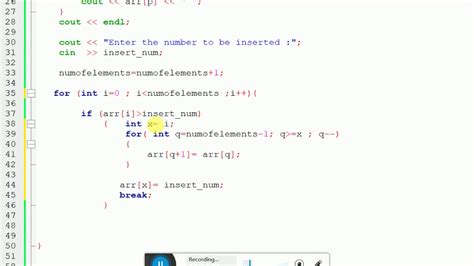 chap no 2algorithms inserting element into array youtube