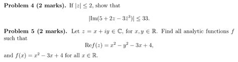 solved problem 4 2 marks if ∣z∣≤2 show that