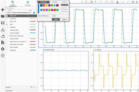 create plots using the simulation data inspector matlab and simulink