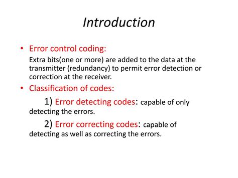 ppt error control coding powerpoint presentation free download id 6363985