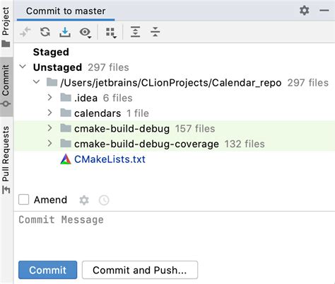 Commit And Push Changes To Git Repository Clion Documentation