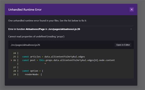 javascript cannot read properties of undefined reading props rich text on gatsby website