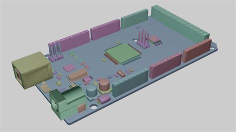 arduino mega 3d model 25 blend fbx obj unknown dae free3d