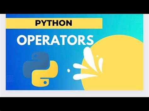 Python Operators In Telugu YouTube