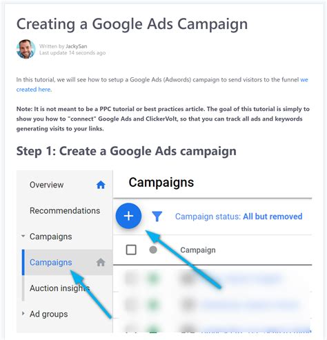 New Tutorial Creating A Google Ads Campaign ClickerVolt