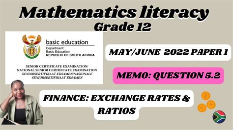 Grade 12 Mathematics Literacy Paper 1 Exam Guide May June 2022