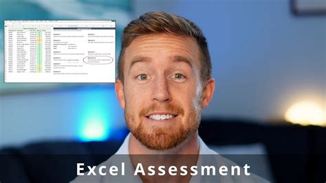 excel assessment test for interview youtube
