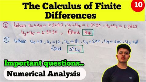 find the missing term the calculus of finite differences lec 10 numerical analysis youtube