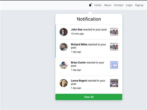 Bootstrap 5 Notification Bell Dropdown CodeHim