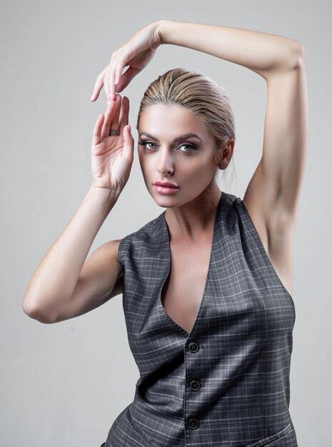 Premium Photo Pretty Girl Holding Arms Up Showing Smooth Armpits Armpit Hair Removal Epilation