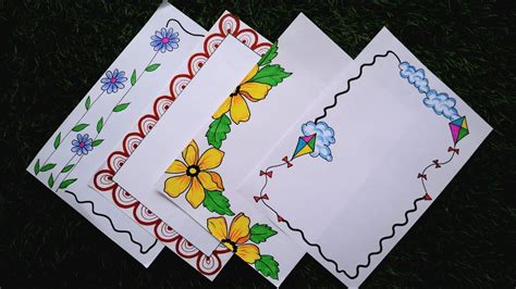 4 Border Designs Border Design Making Ideas Front Page Decoration Ideas