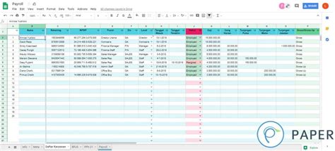 Contoh Daftar Gaji Karyawan Dalam Excel Tutorial Membuat Rumus Gaji