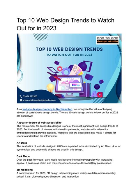 PPT Top 10 Web Design Trends To Watch Out For In 2023 Docx PowerPoint