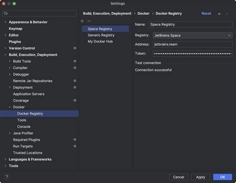 Docker Registry Settings IntelliJ IDEA Documentation