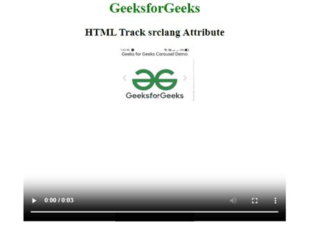 HTML Track Tag GeeksforGeeks