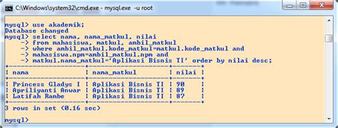 princess gladys ingrid membuat tabel relasi database mysql dengan cmd dan xampp