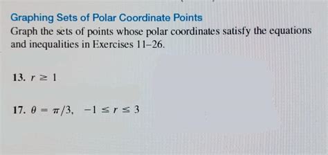 solved graphing sets of polar coordinate points graph the