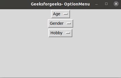 Comment créer un menu doptions dans Tkinter StackLima