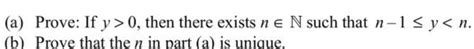 solved a prove if y 0 then there exists n∈n such that