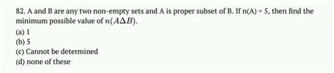 82 A And Mathrm B Are Any Two Non Empty Sets And Mathrm A