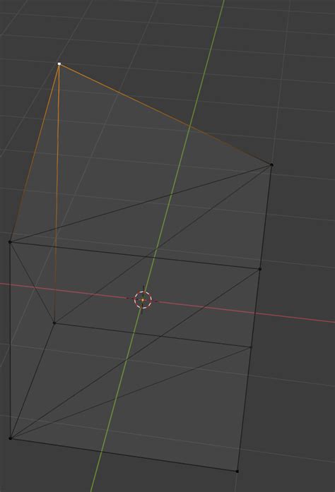 mesh default cube moving vertices up from the top face produces different geometry when