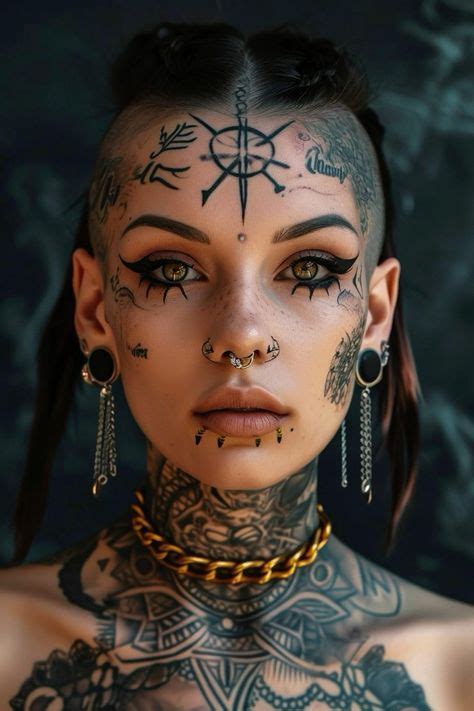 Pin On Wyld Wymen In 2024 Female Face Drawing Face Tattoos Weird Tattoos