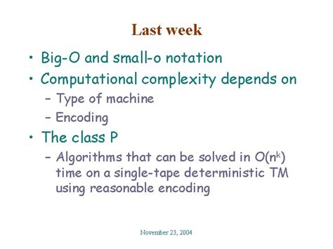 csci 2670 introduction to theory of computing november