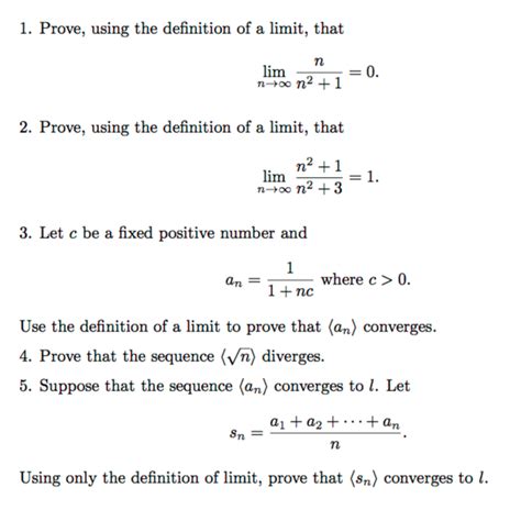 solved 1 prove using the definition of a limit that lim