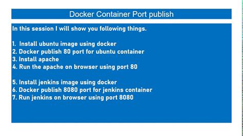 Docker Publish Port Docker Expose Port From Container Port