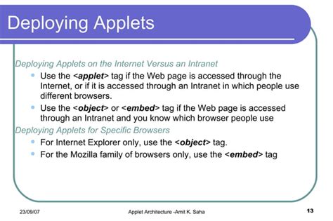 applet architecture introducing java applets ppt