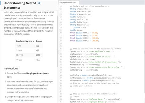 Understanding Nested If Statements In This Lab You Complete A