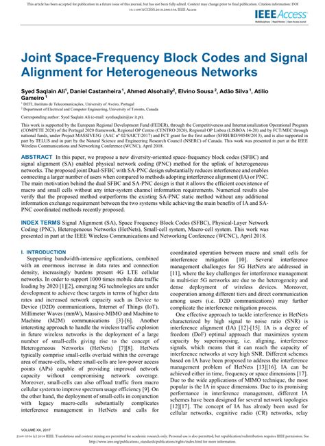pdf joint space frequency block codes and signal alignment for heterogeneous networks