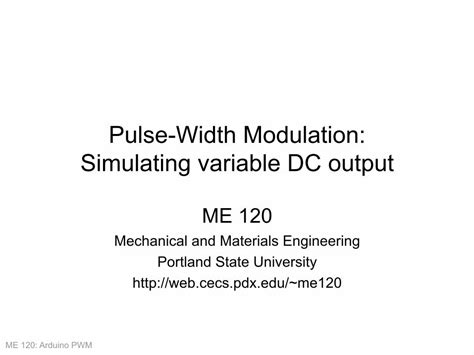 PDF Pulse Width Modulation Simulating Variable DC Outputme120 Mme