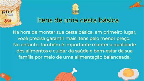 Itens De Uma Cesta B Sica Aprenda A Montar Com Mais Economia